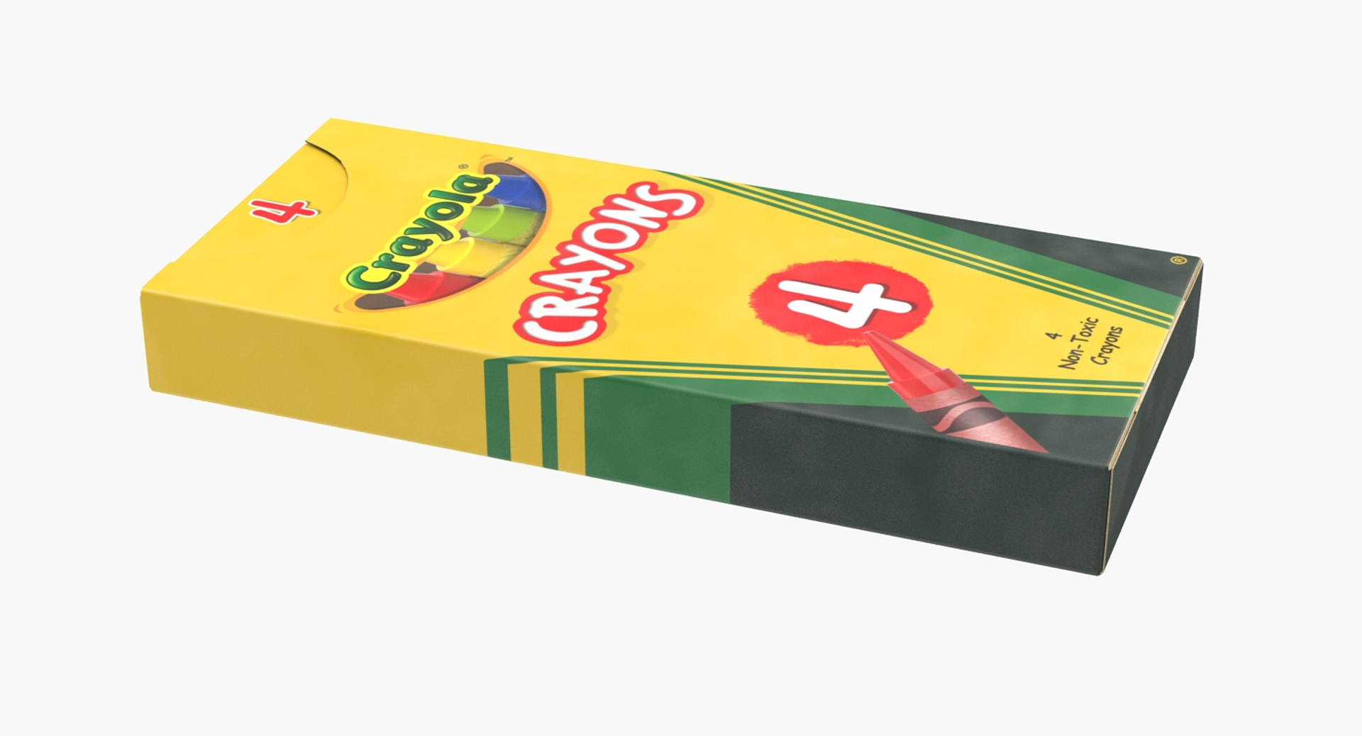 Crayola 4 Count Colored 3D Model - TurboSquid 1287007