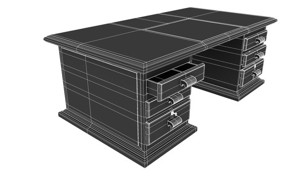 3d model office desk