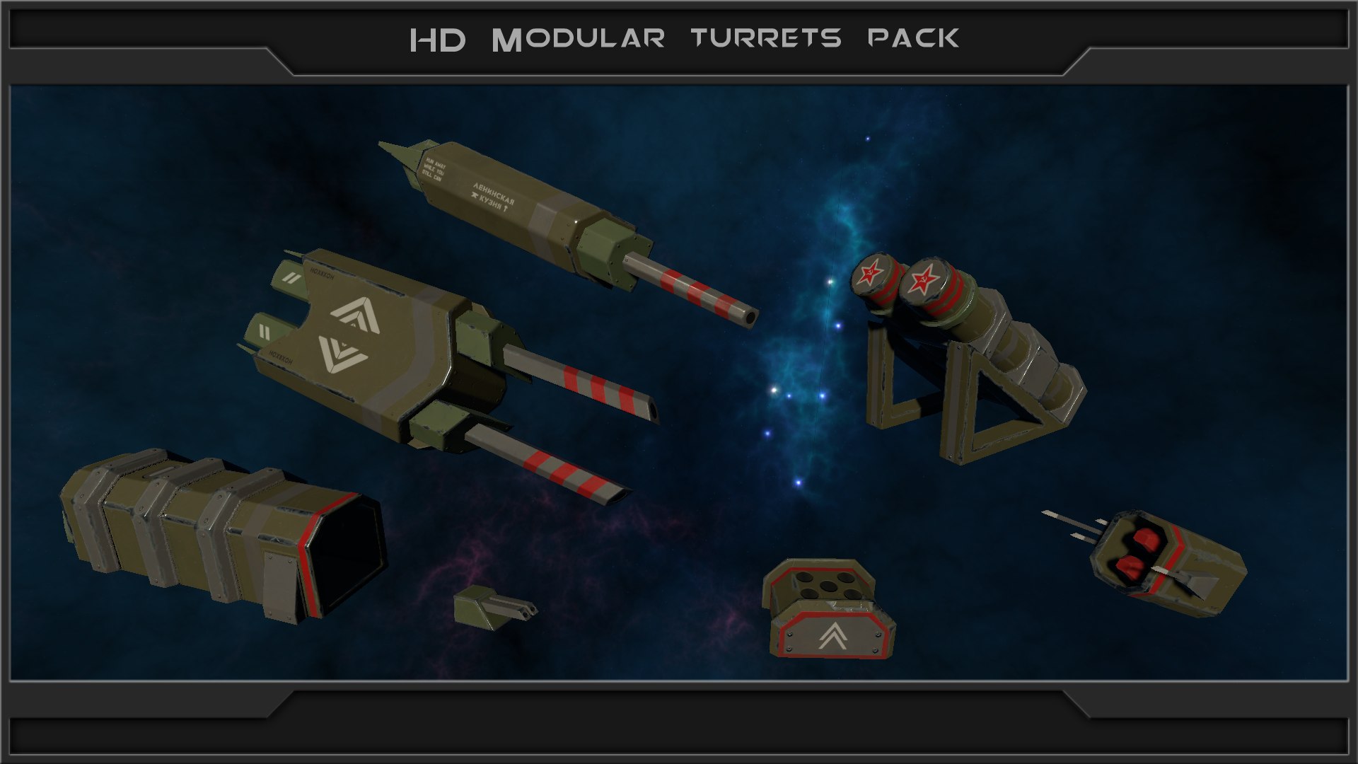 3d Pack Hd Modular Turrets