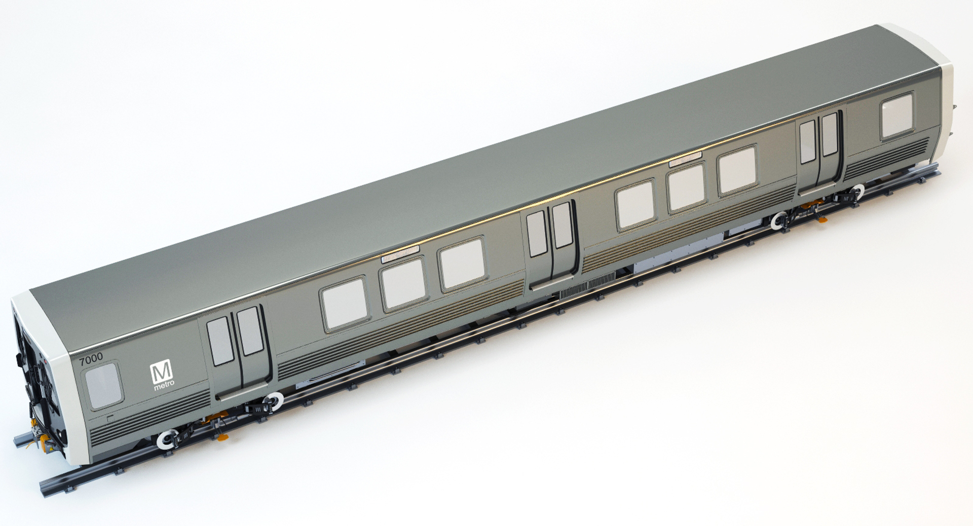 3d model wmata 7000 metro train