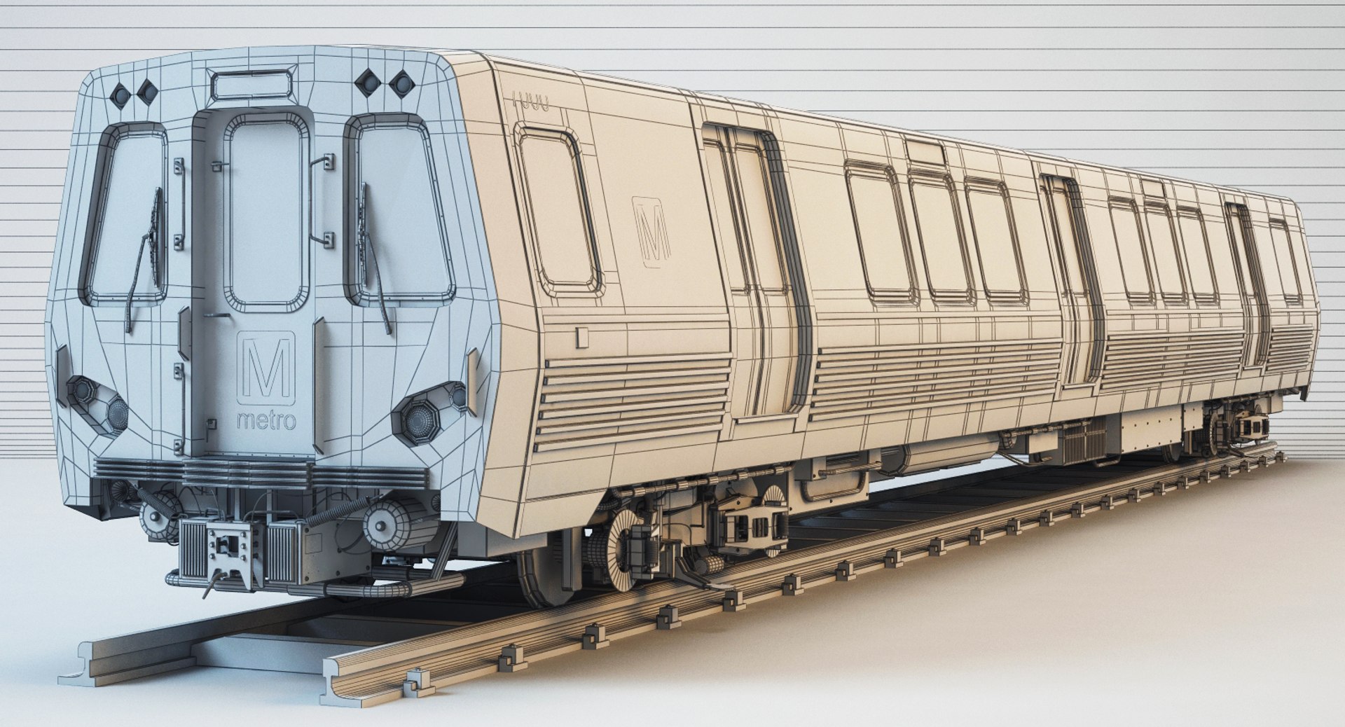 3d model wmata 7000 metro train