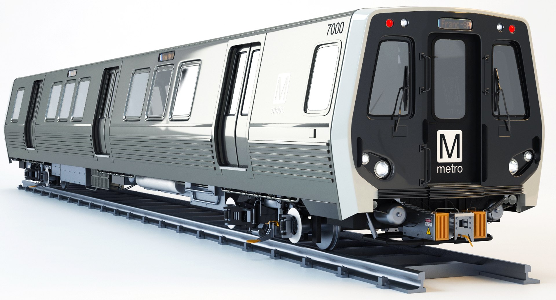 3d Model Wmata 7000 Metro Train
