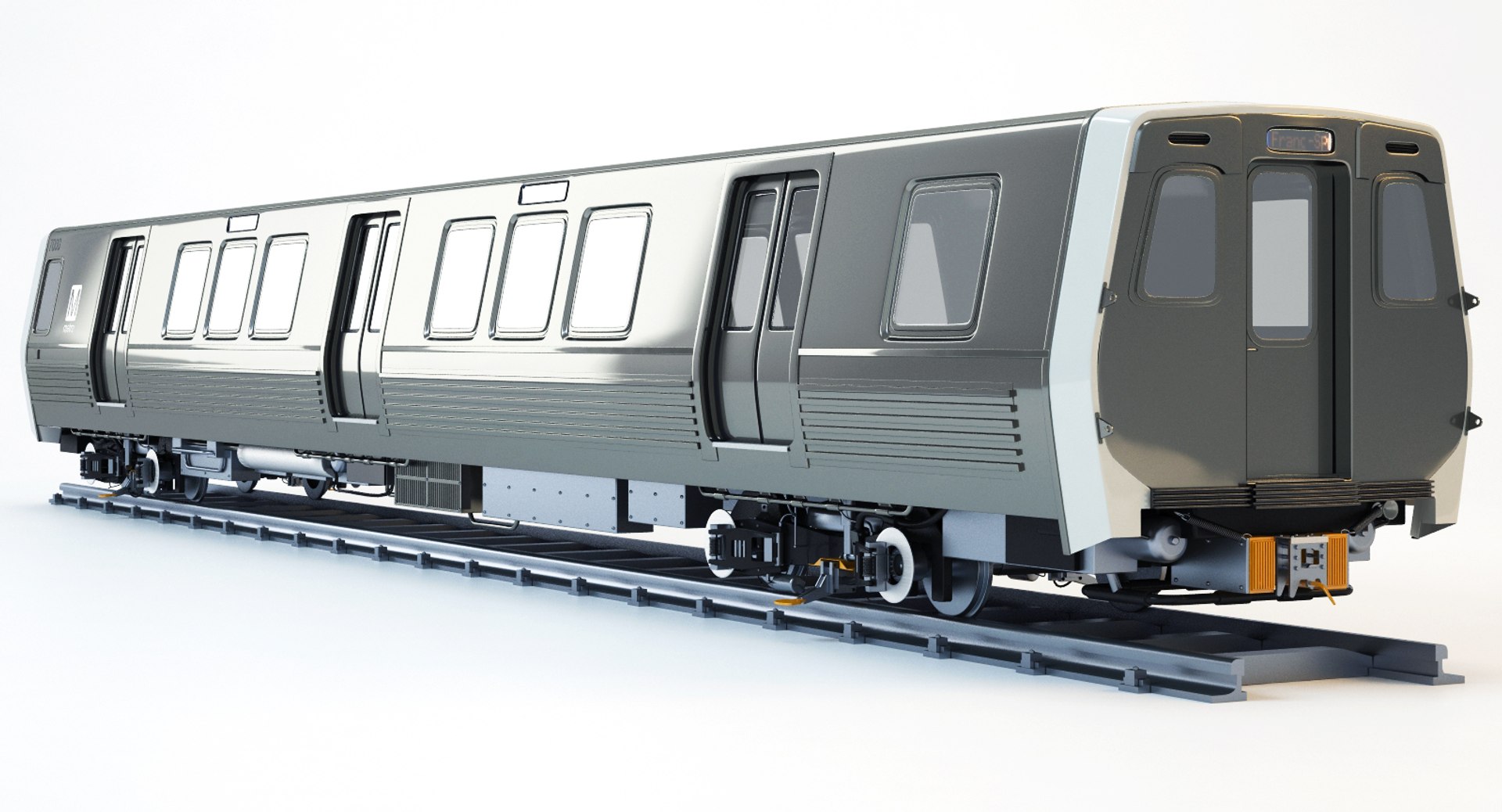 3d Model Wmata 7000 Metro Train