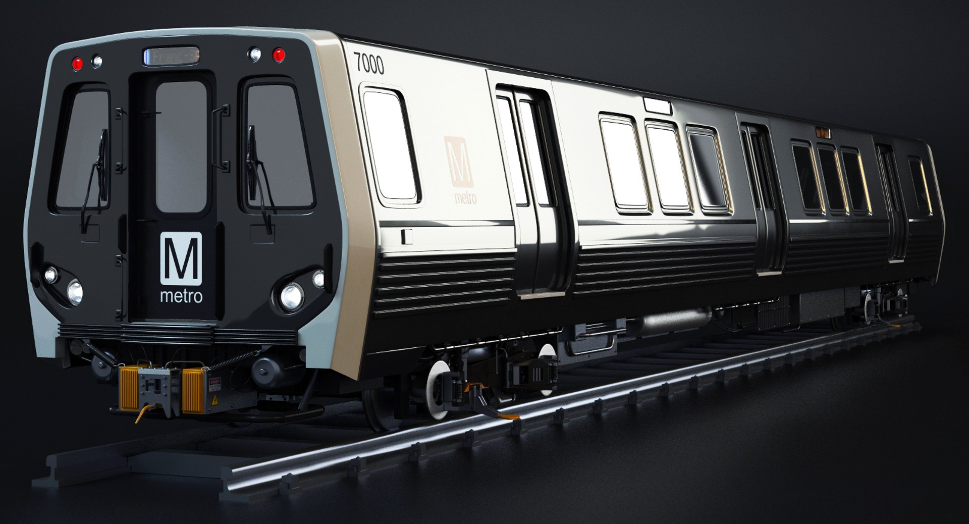 3d Model Wmata 7000 Metro Train