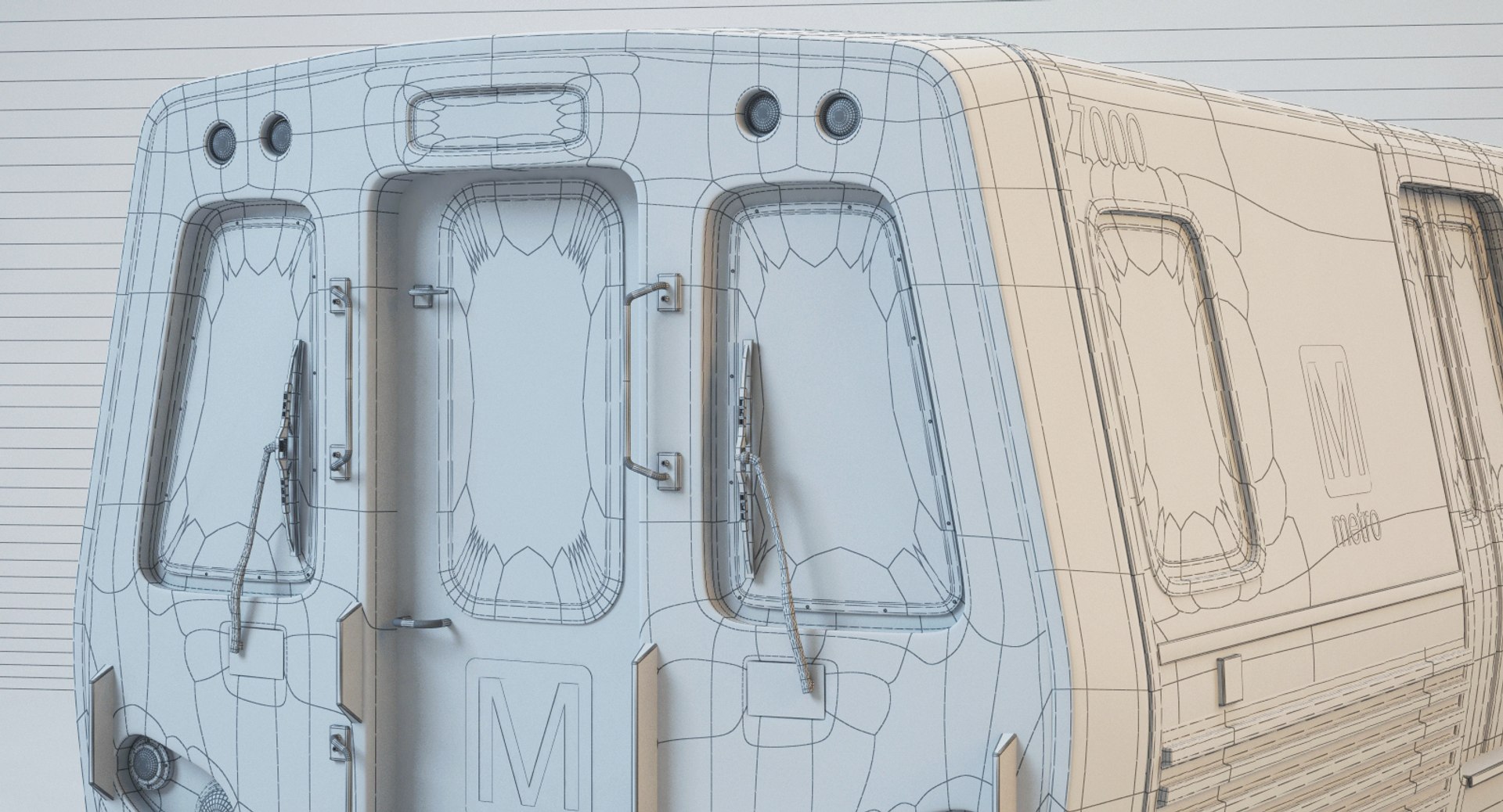3d model wmata 7000 metro train