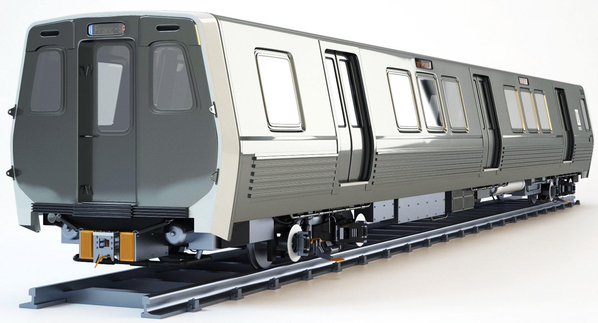 3d model wmata 7000 metro train