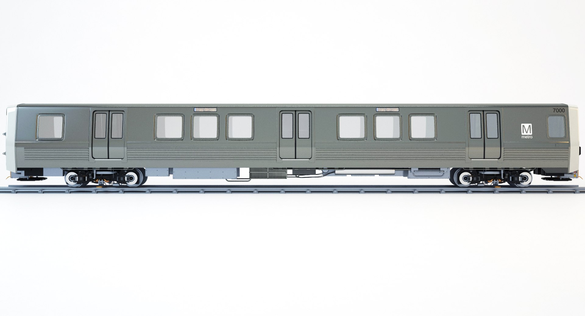 3d Model Wmata 7000 Metro Train