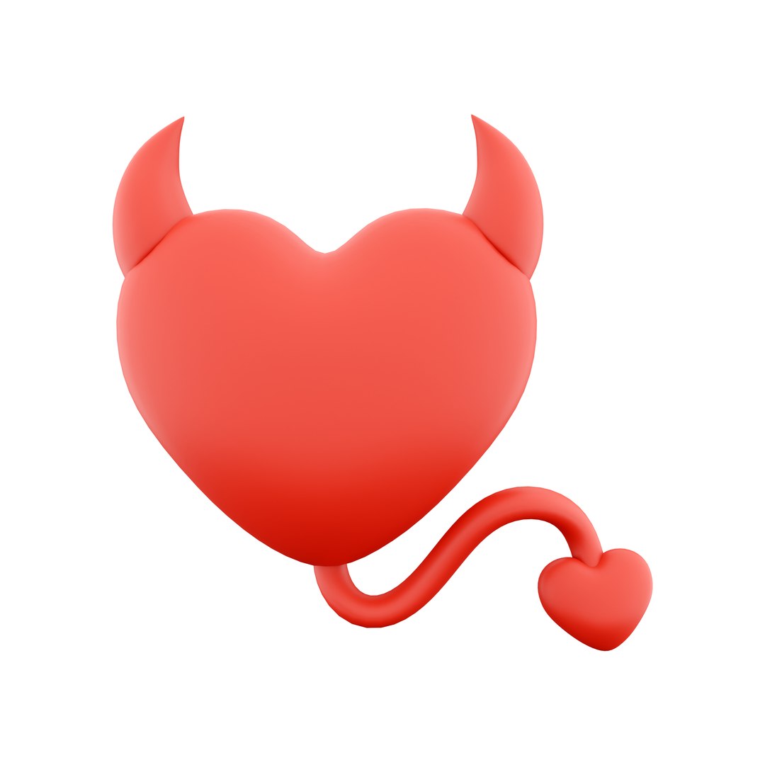 Devil Heart Icon 3D Model - TurboSquid 2045526