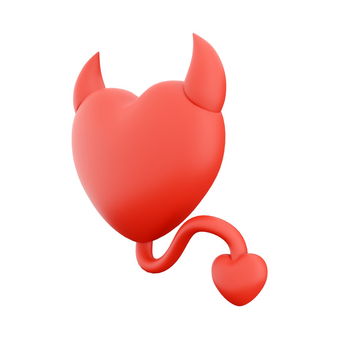 Devil Heart Icon 3D Model - TurboSquid 2045526