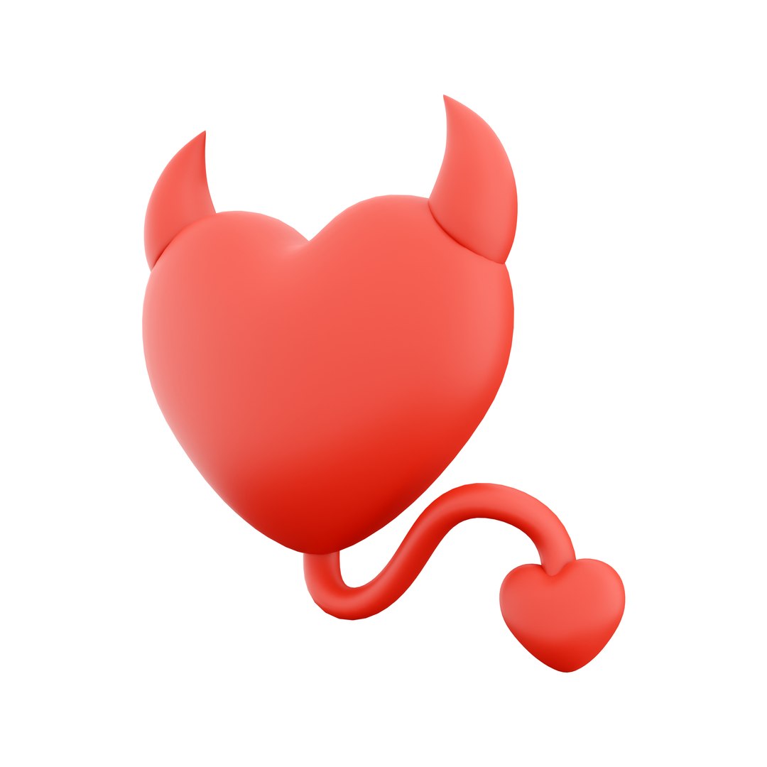 Devil Heart Icon 3D Model - TurboSquid 2045526