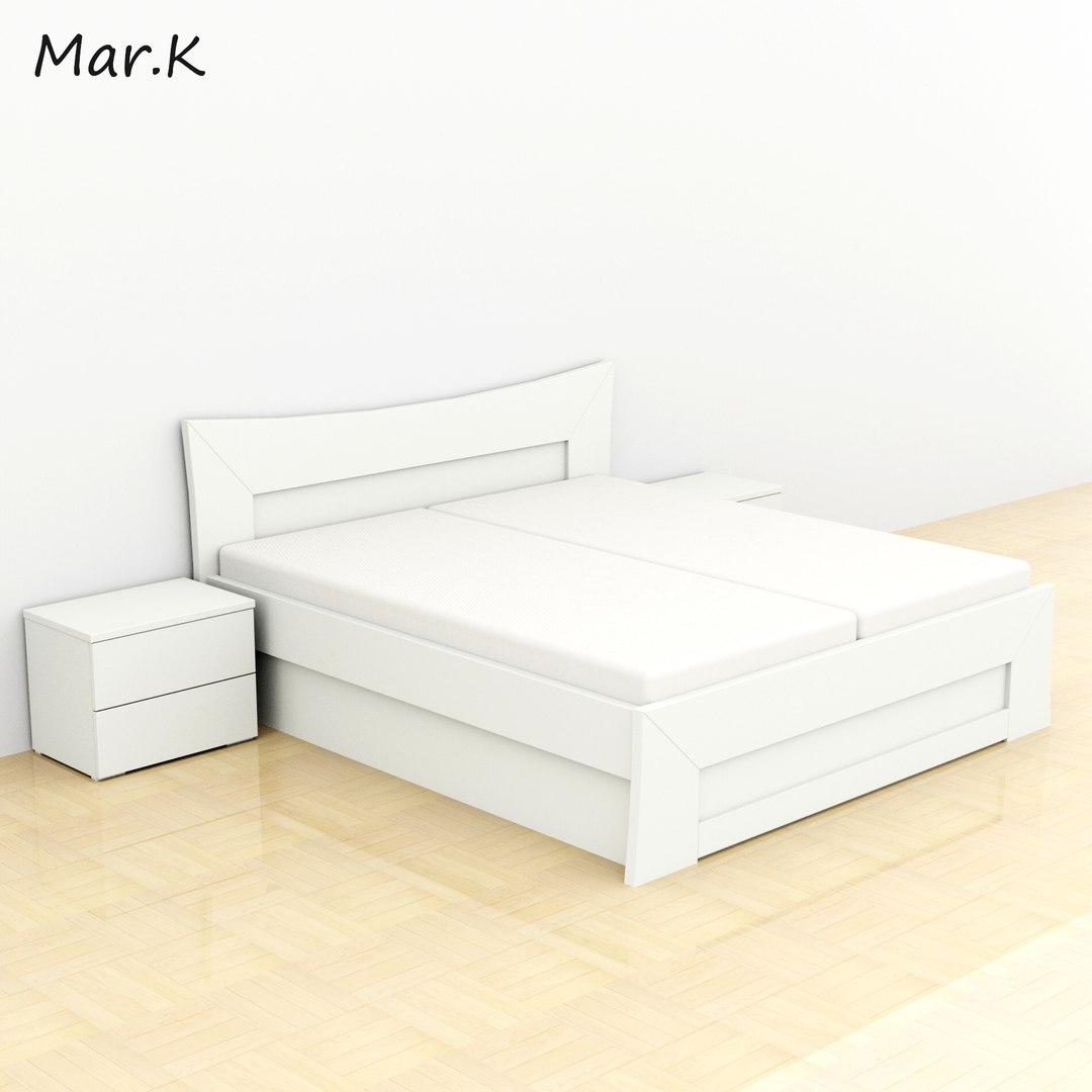 3d Bed 180 200 Cm Model
