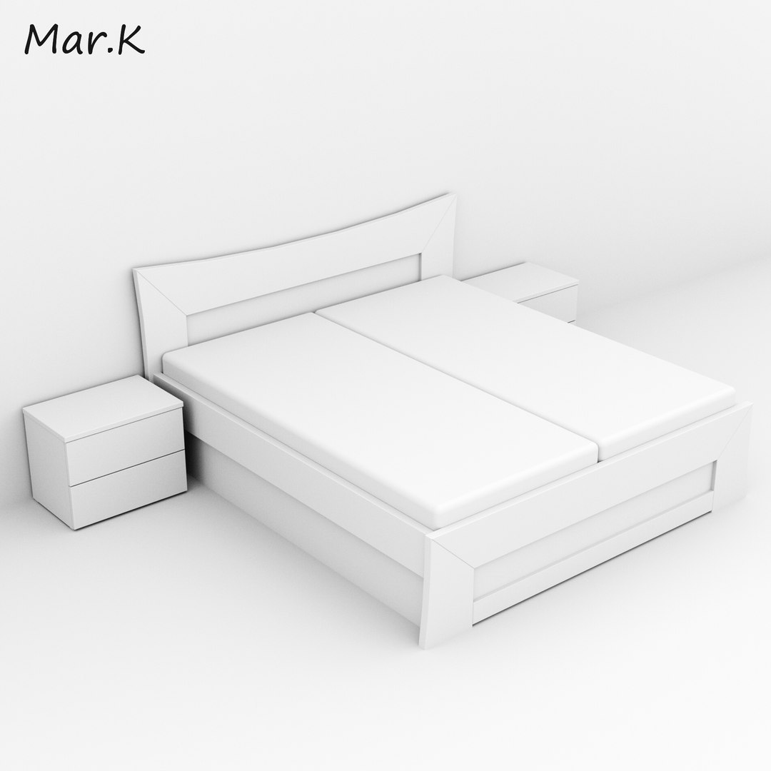 3d Bed 180 200 Cm Model