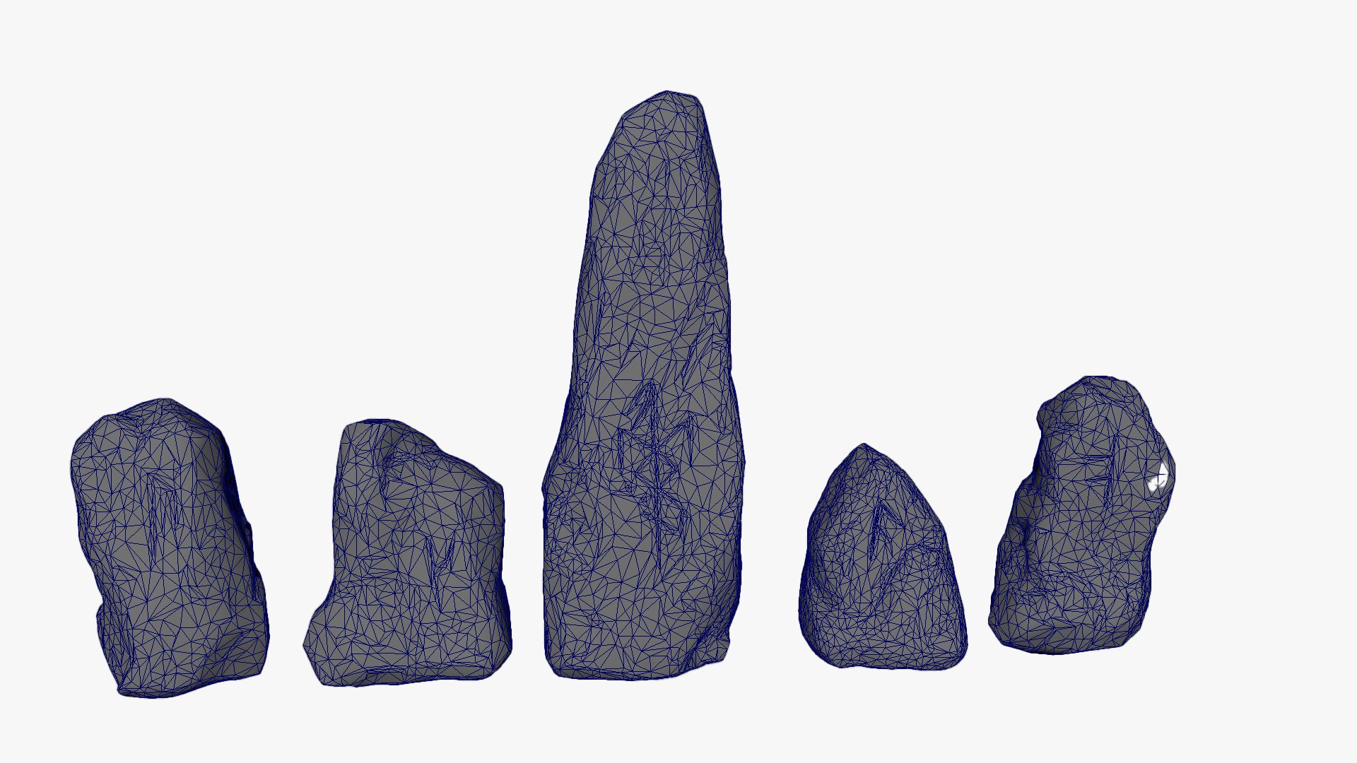 3D Model Stylized Runestones Pack Low-poly Mossy - TurboSquid 2180404