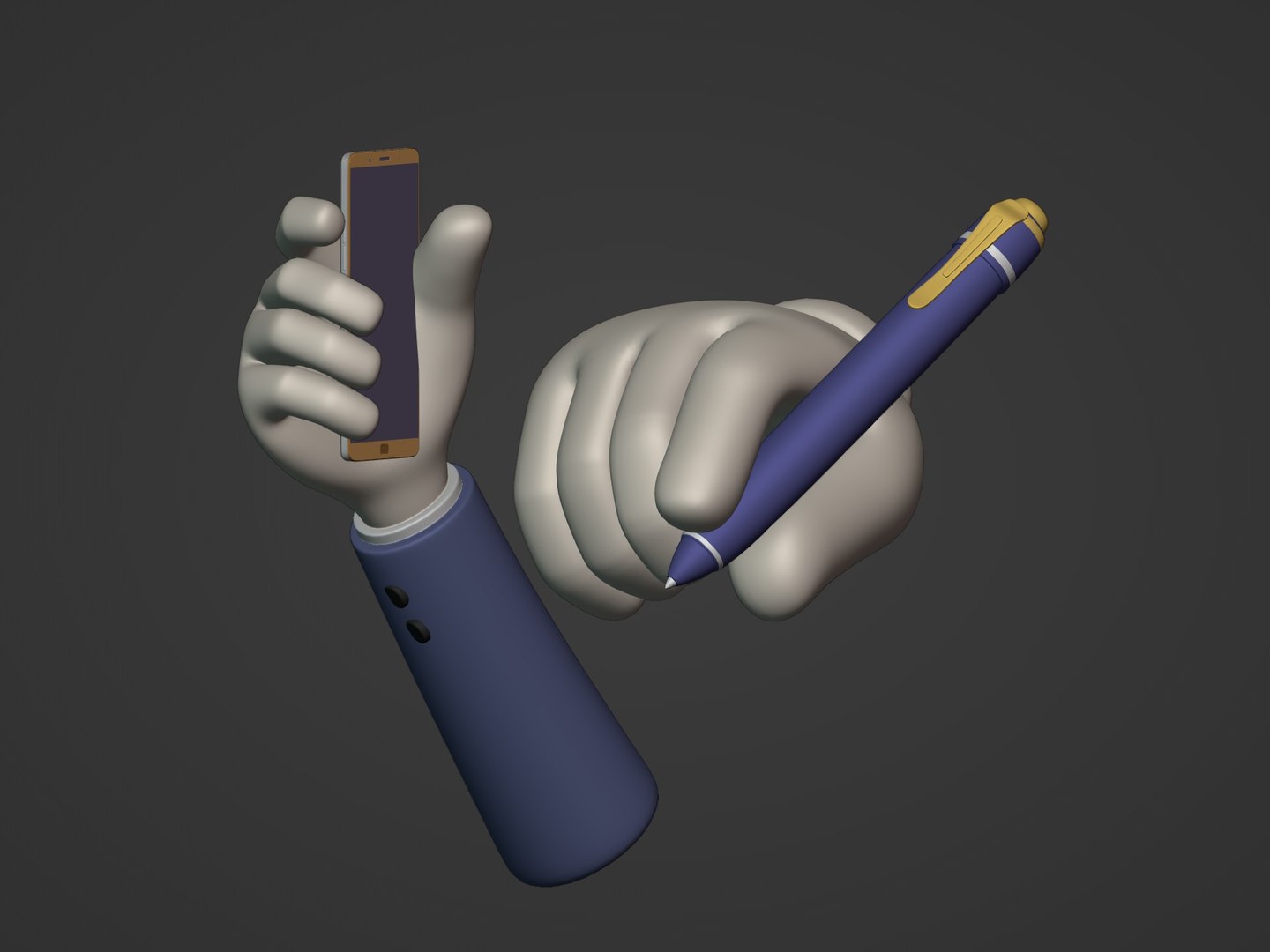 3D Cartoon Hands - TurboSquid 1953988