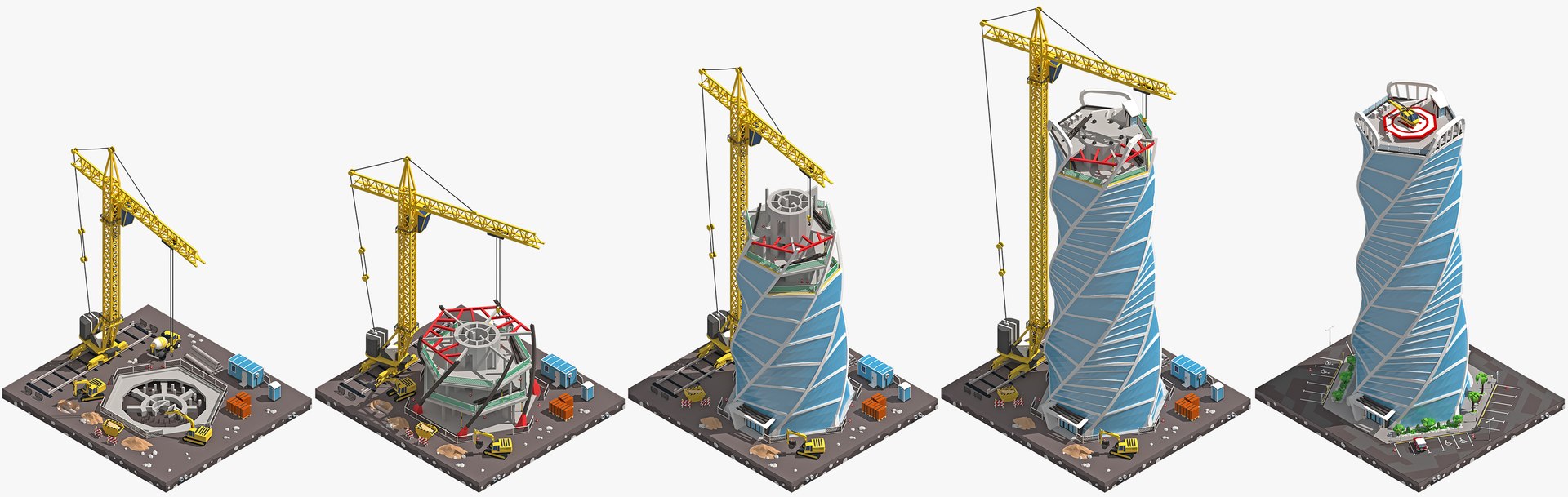 3D Stages Building Skyscraper Model - TurboSquid 1263683
