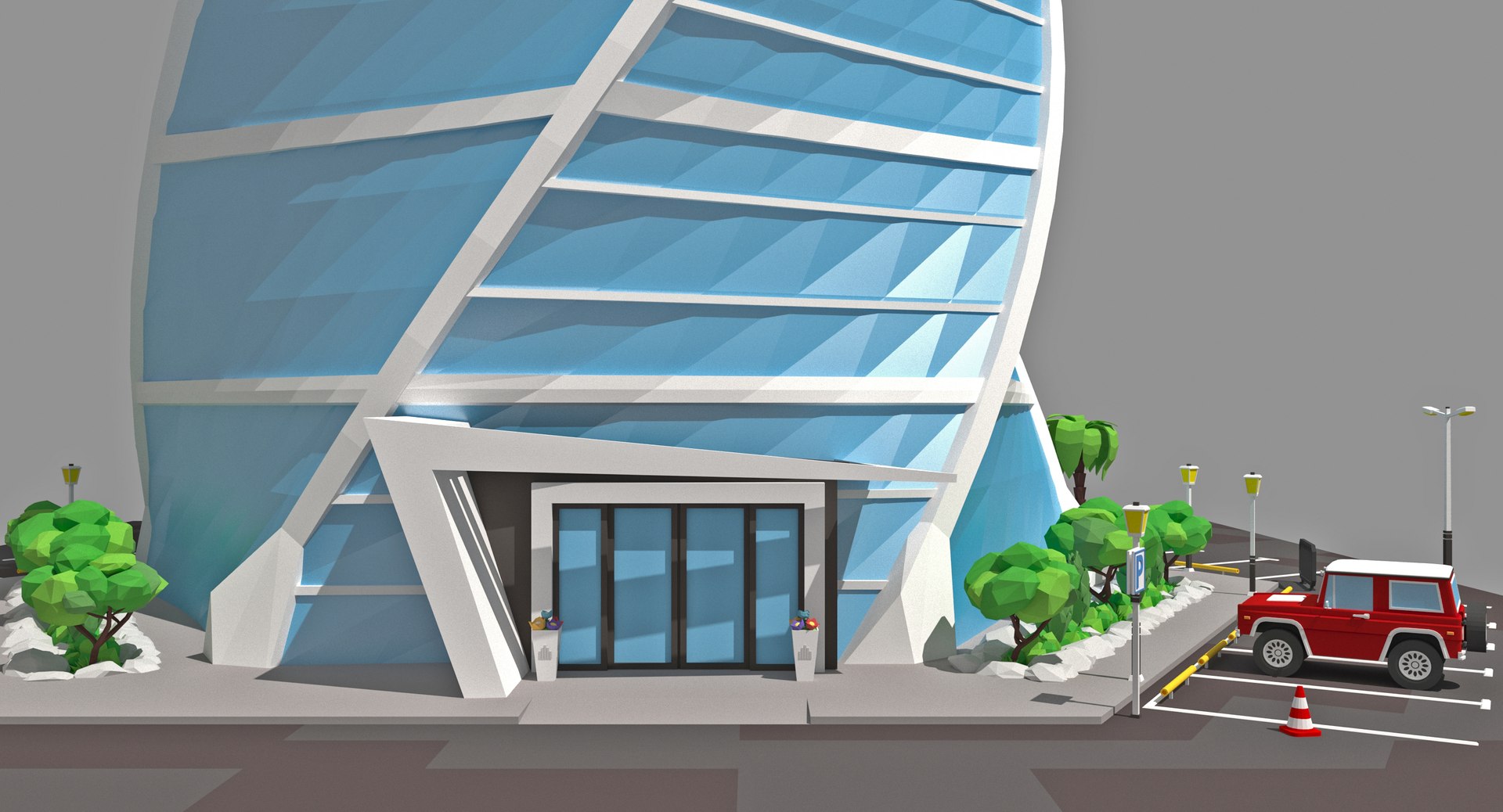 3D Stages Building Skyscraper Model - TurboSquid 1263683