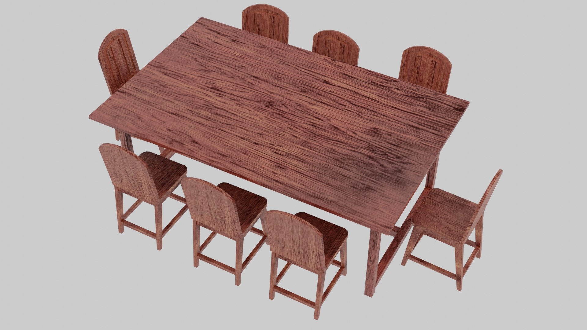 Simple Dining Table Set Model - TurboSquid 1844251