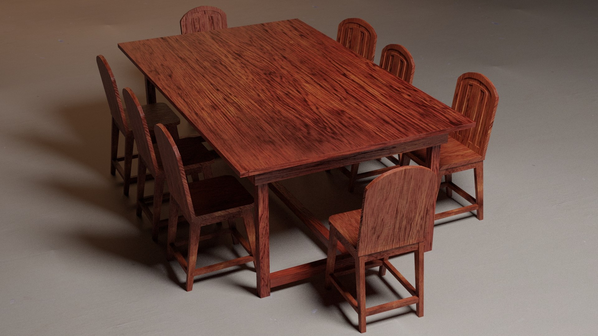 Simple Dining Table Set Model - TurboSquid 1844251