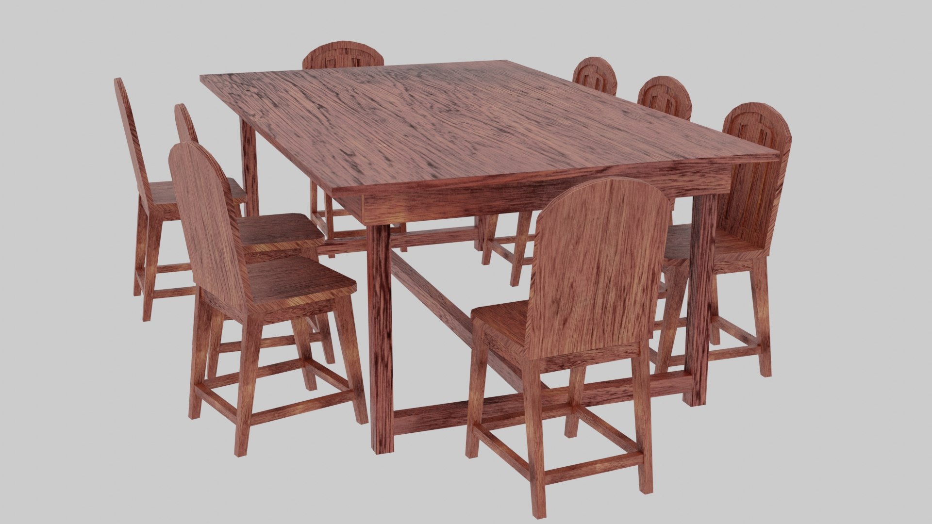 Simple Dining Table Set model - TurboSquid 1844251