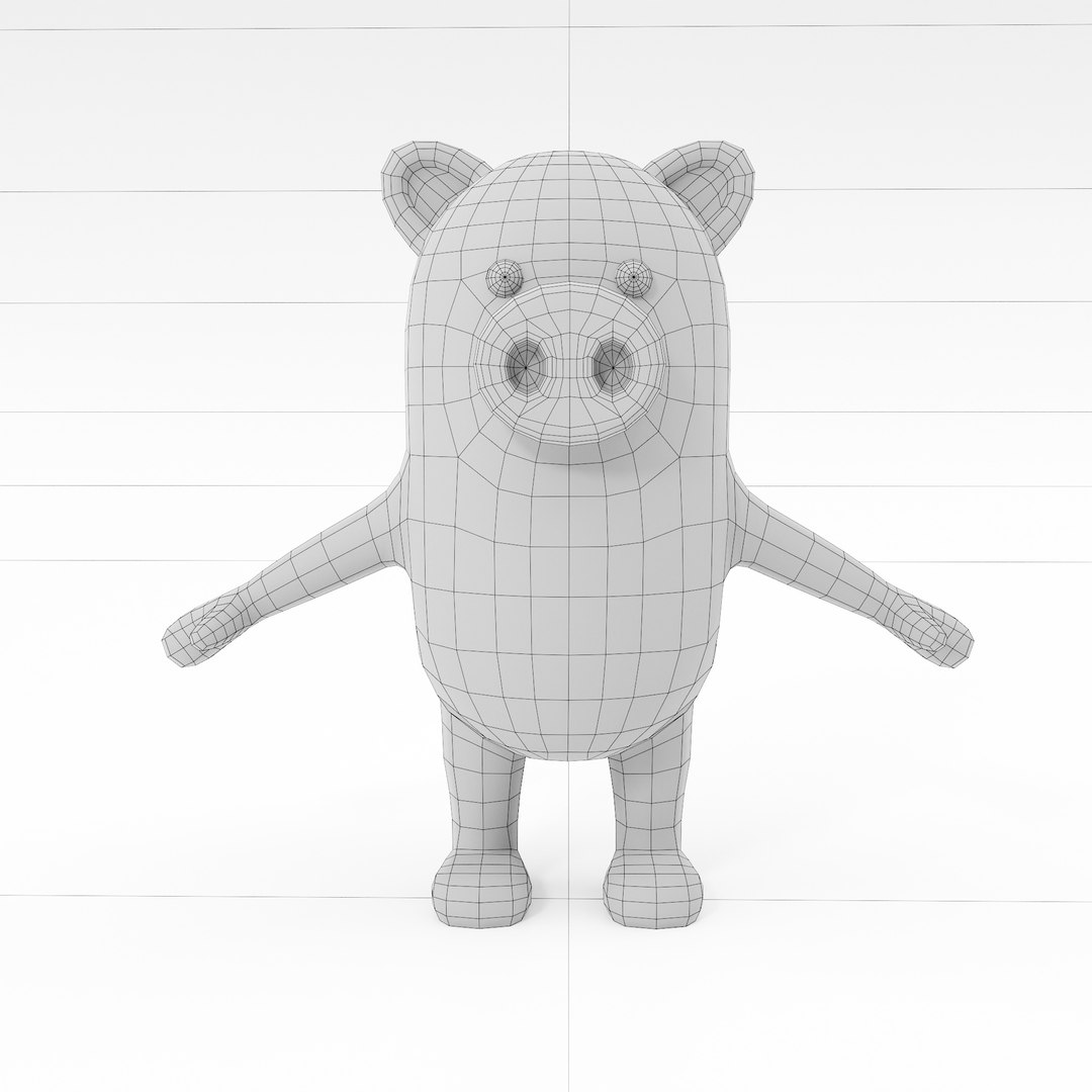 3D Pig Cartoon Character 3d Model Model - TurboSquid 1996753