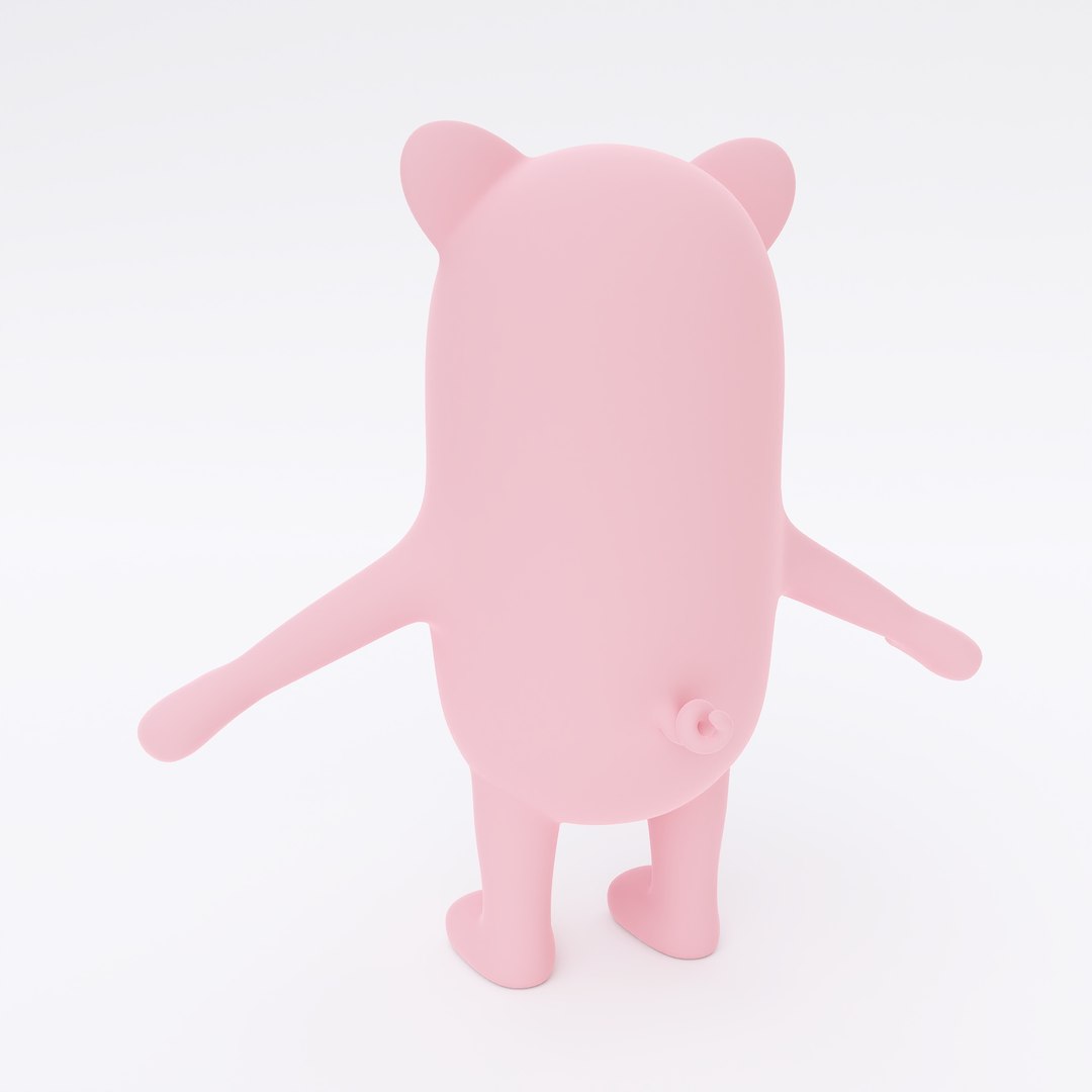 3D Pig Cartoon Character 3d Model Model - TurboSquid 1996753