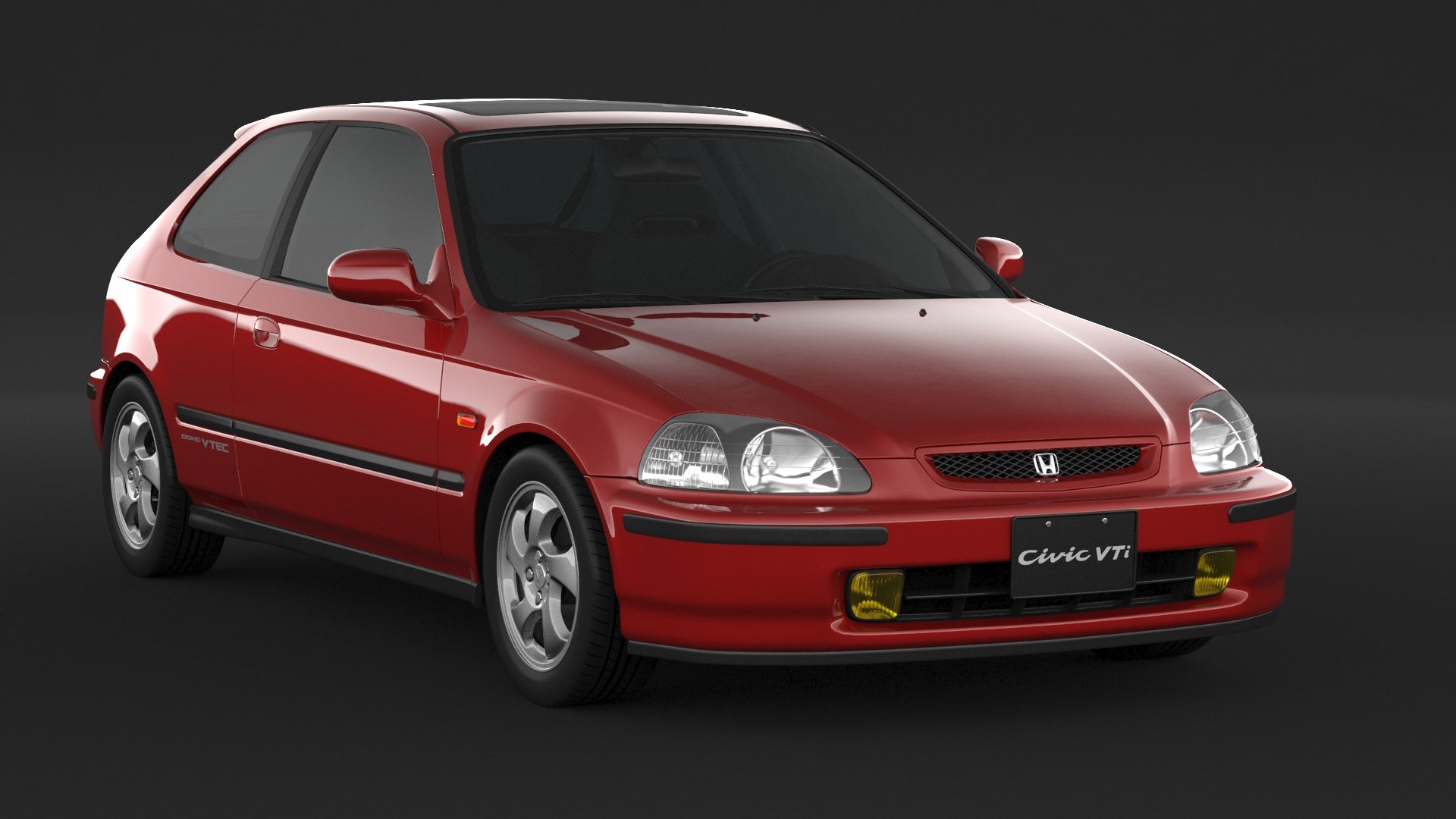 Civic Vti Honda Model - TurboSquid 1614257