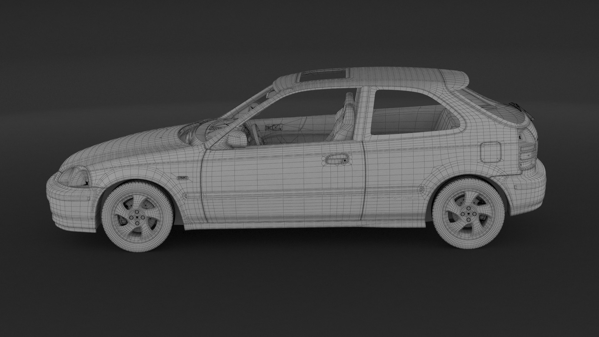 Civic Vti Honda Model - TurboSquid 1614257