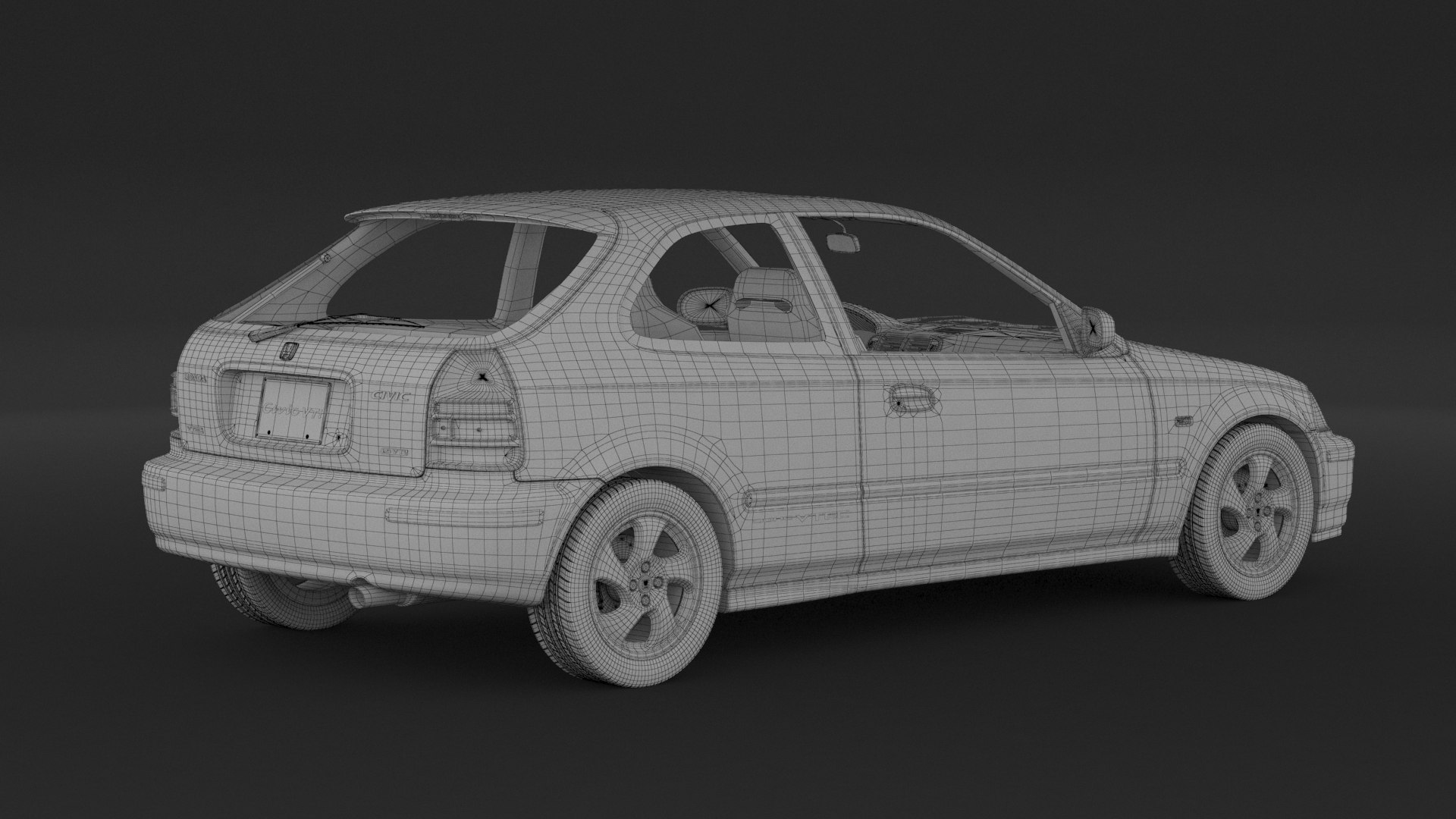 Civic Vti Honda Model - TurboSquid 1614257