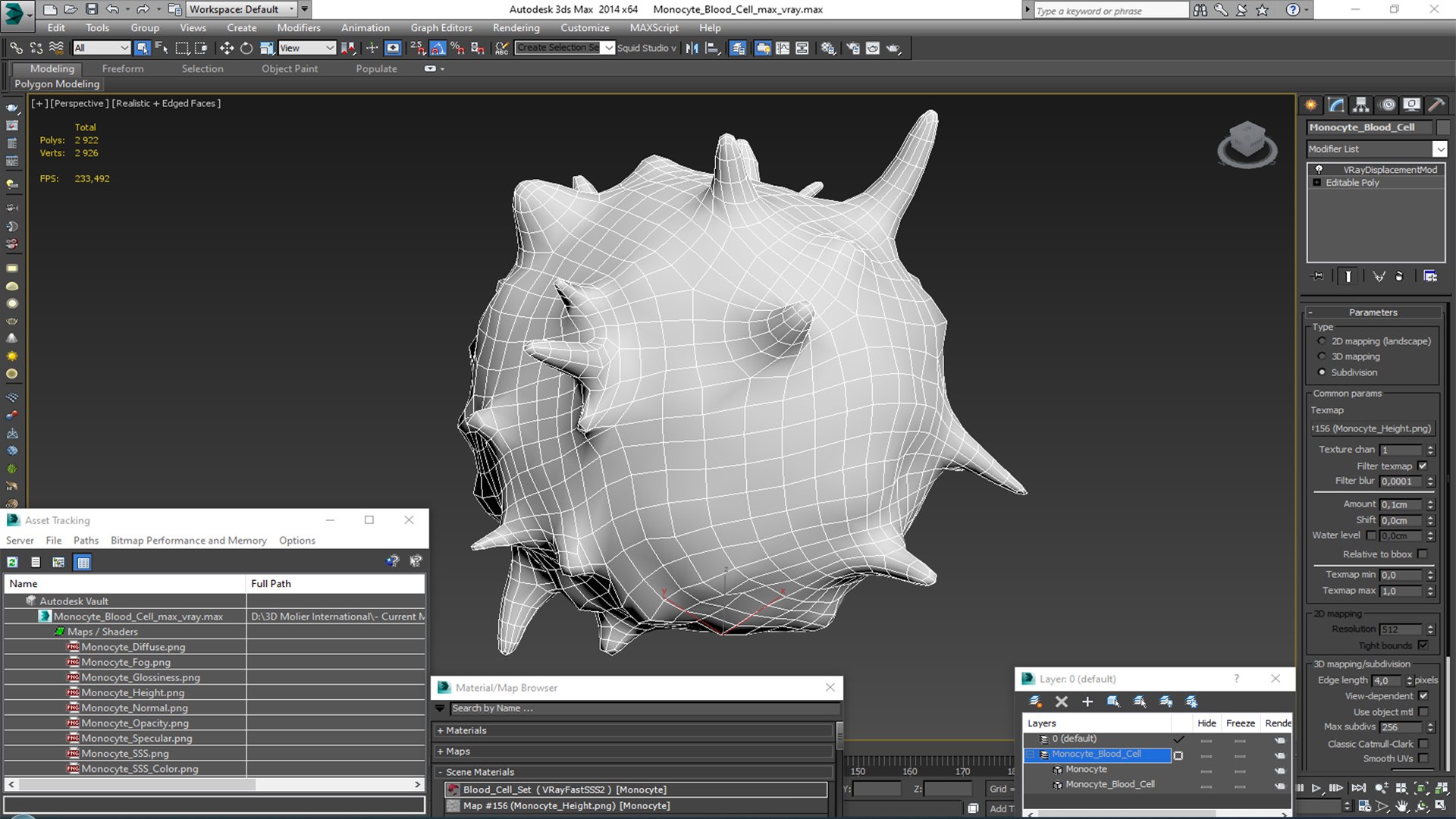 Monocyte Blood Cell Model - TurboSquid 2130062