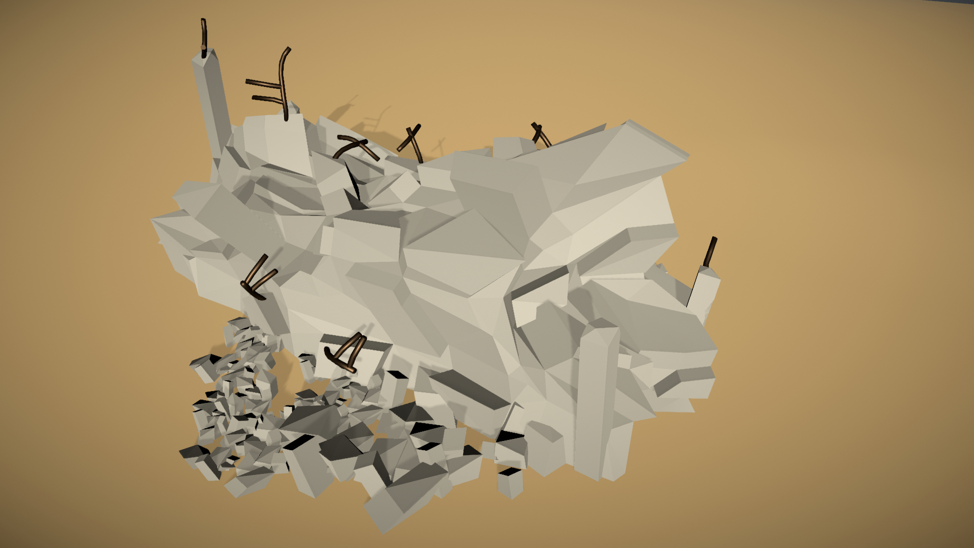 Rubble debris trash 3D model - TurboSquid 1671278