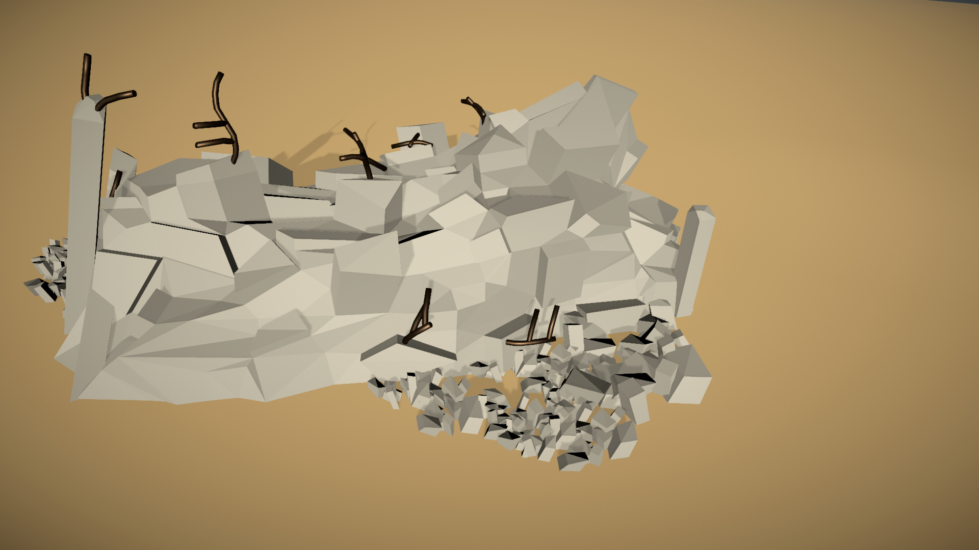 Rubble debris trash 3D model - TurboSquid 1671278