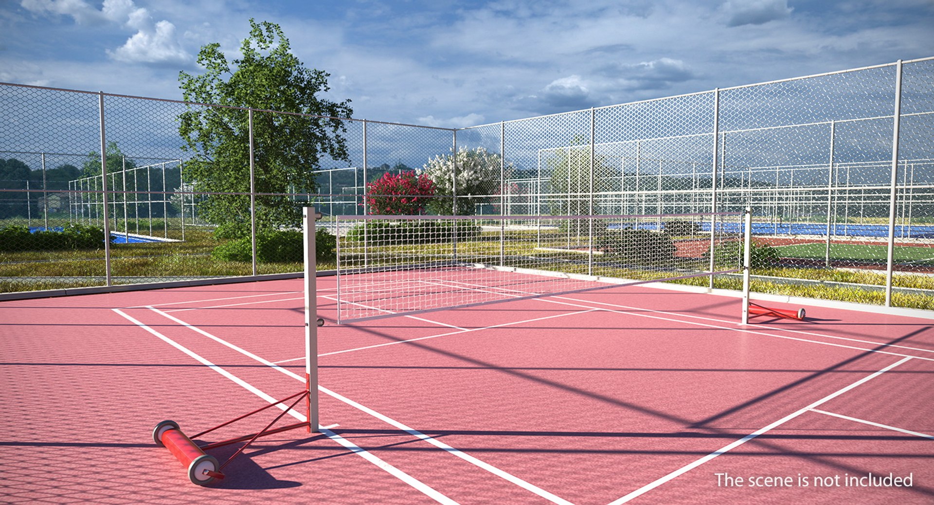 Outdoor Badminton Court 3D - TurboSquid 1394323