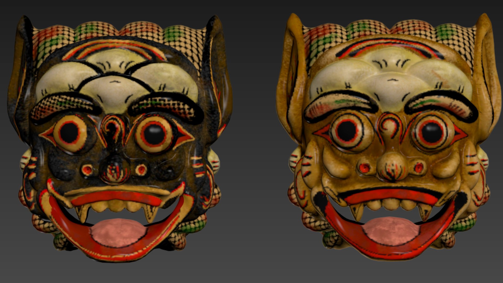 Balinese Barong Mask 3D - TurboSquid 2121106