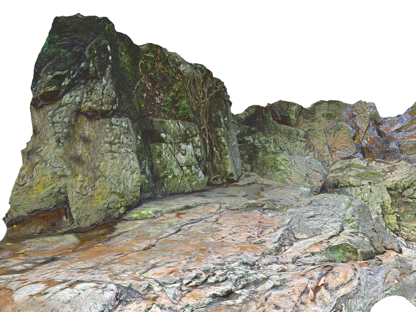 3D Jungle Rock Ground 16k - TurboSquid 1277642