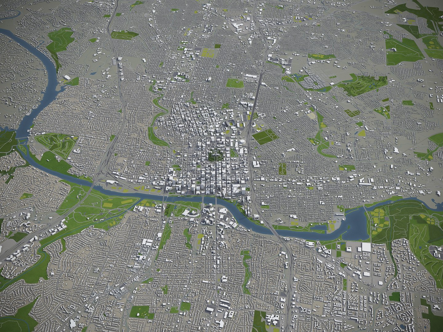 3D Austin City Area Model - TurboSquid 1334269