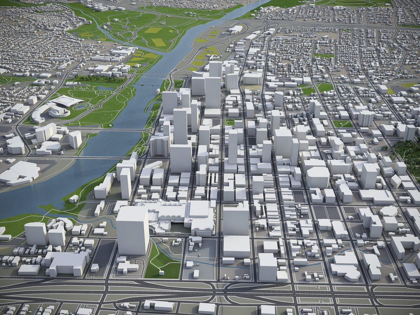 3D Austin City Area Model - TurboSquid 1334269
