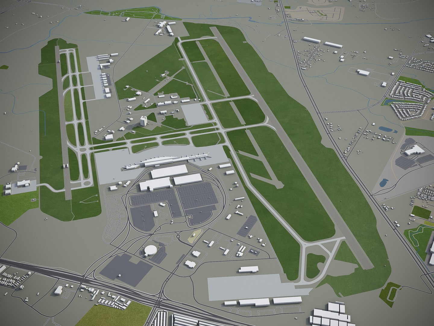 3D Austin City Area Model - TurboSquid 1334269