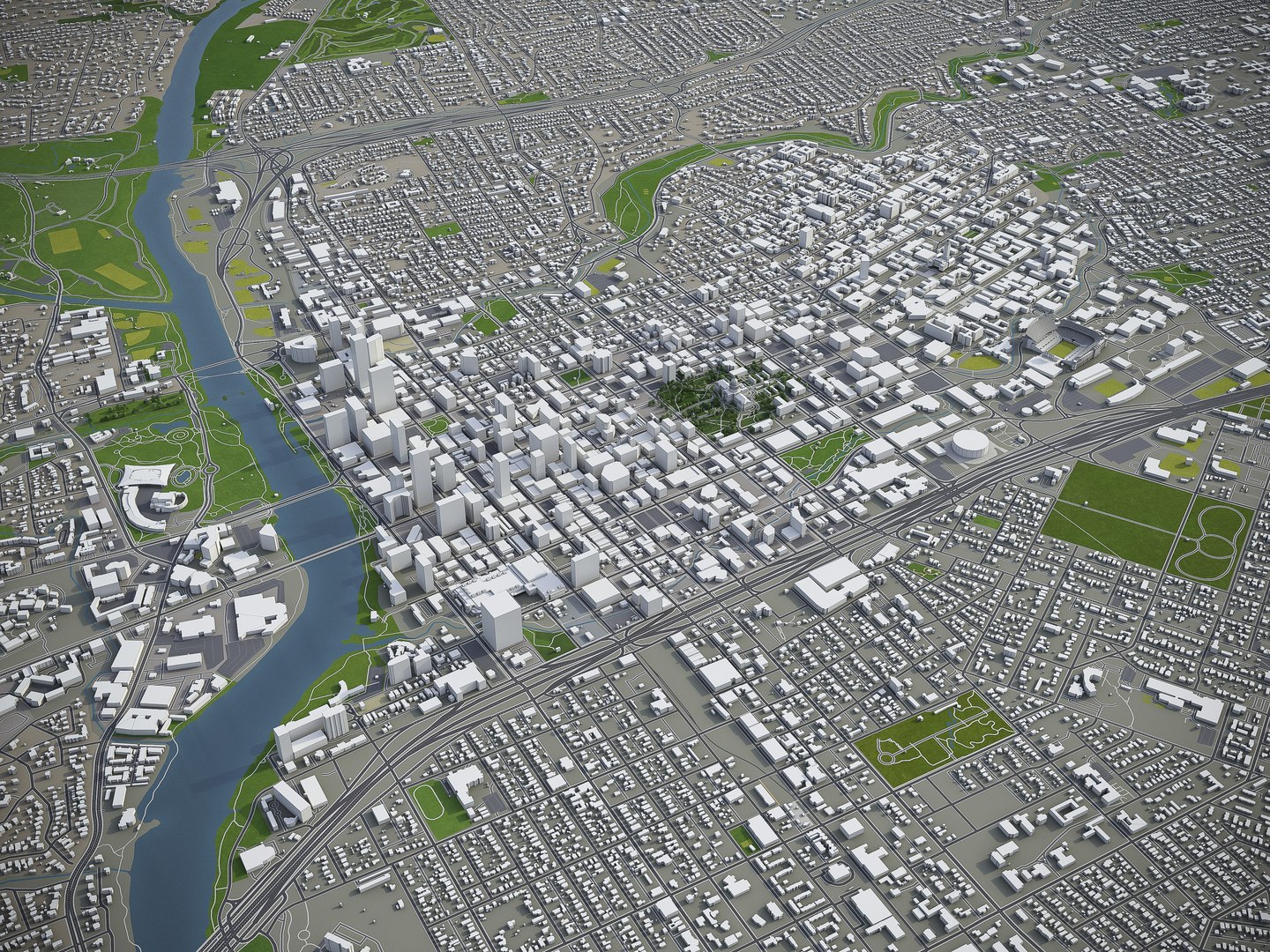 3D Austin City Area Model - TurboSquid 1334269