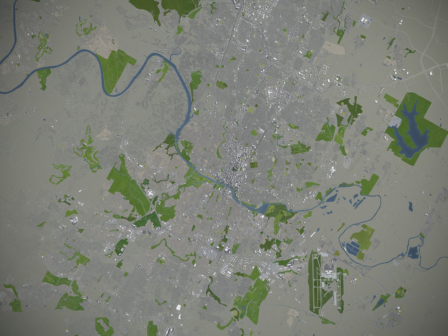 3D Austin City Area Model - TurboSquid 1334269