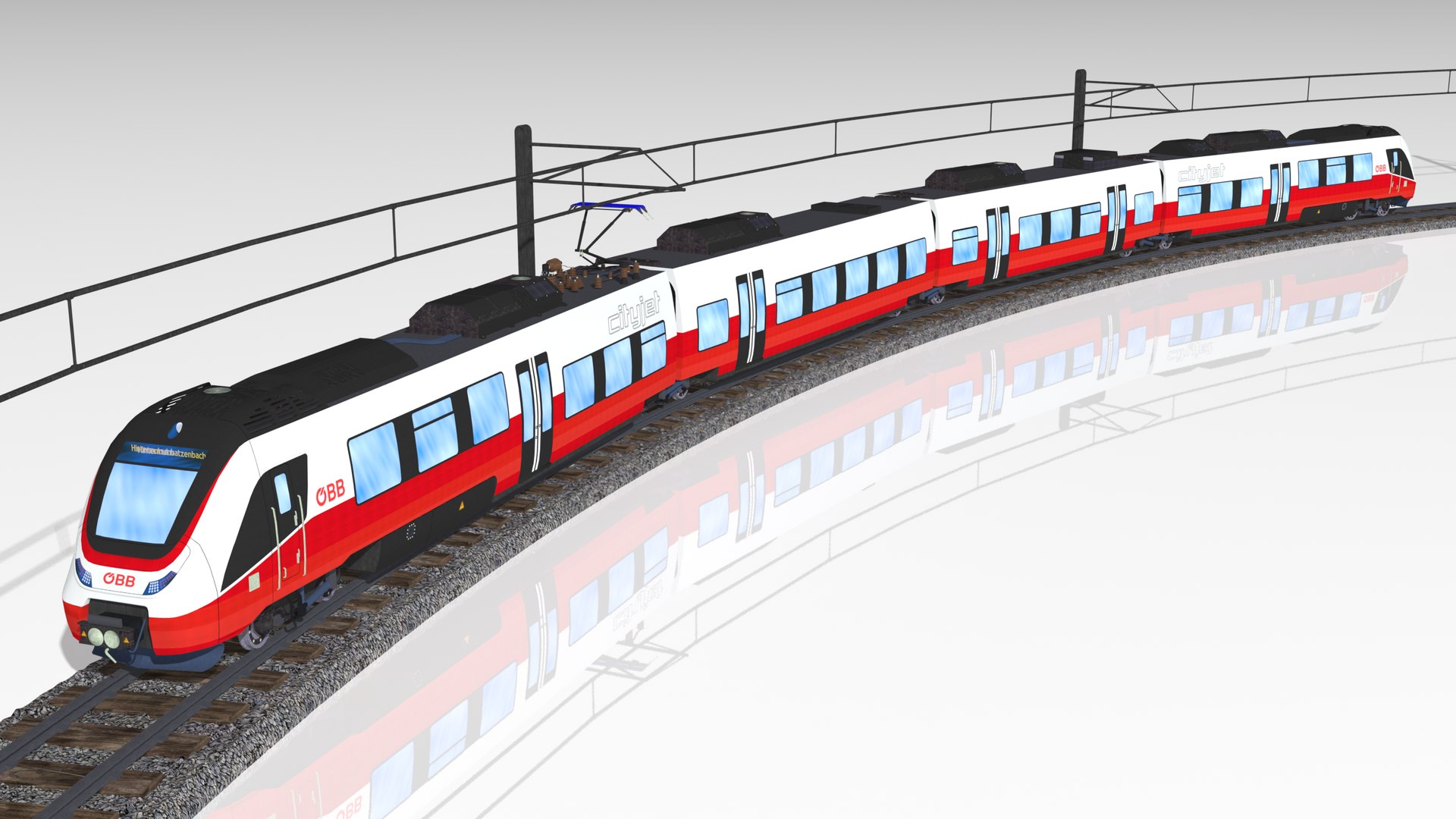 Oebb Class 4758 Electric Passenger Train - Bombardier Talent 3 Model ...