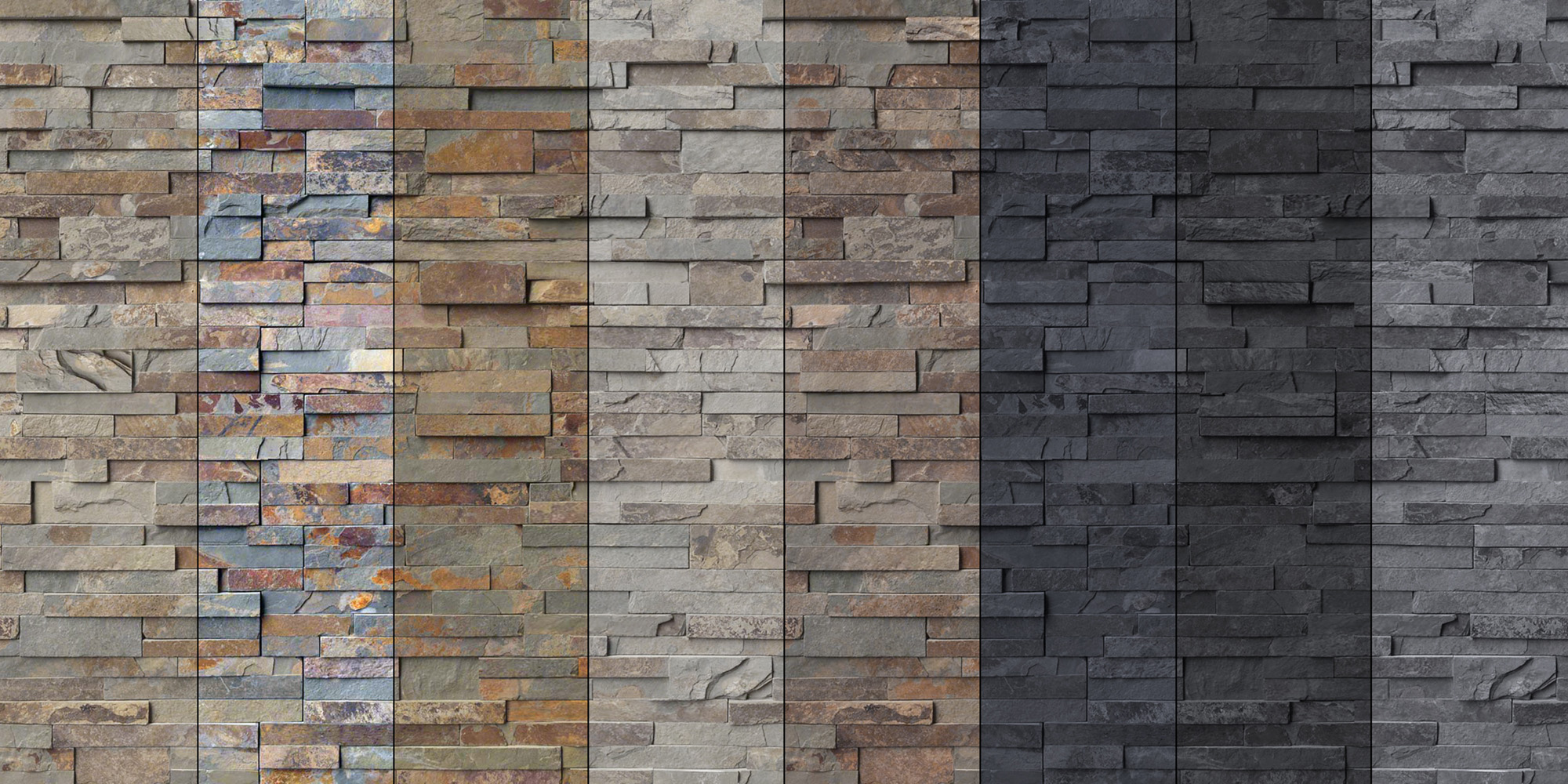 modèle 3D de Mur de pierres sans soudure 3D 8 (dalles empilées ...