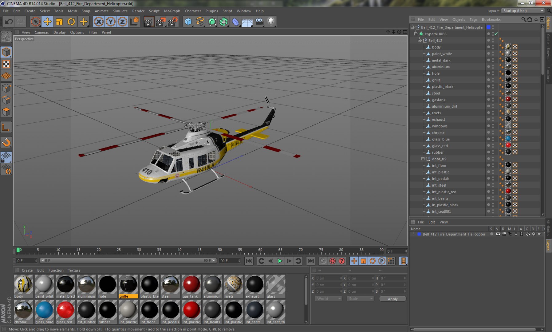 3D Model Bell 412 Department Helicopter - TurboSquid 1196786