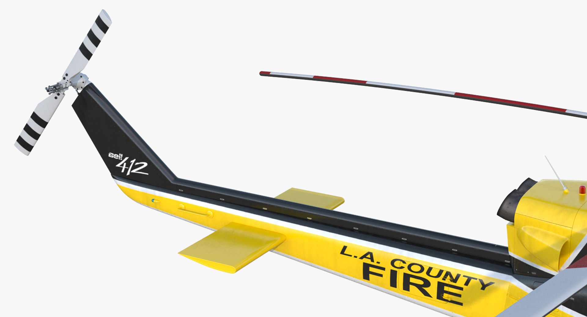 3D Model Bell 412 Department Helicopter - TurboSquid 1196786