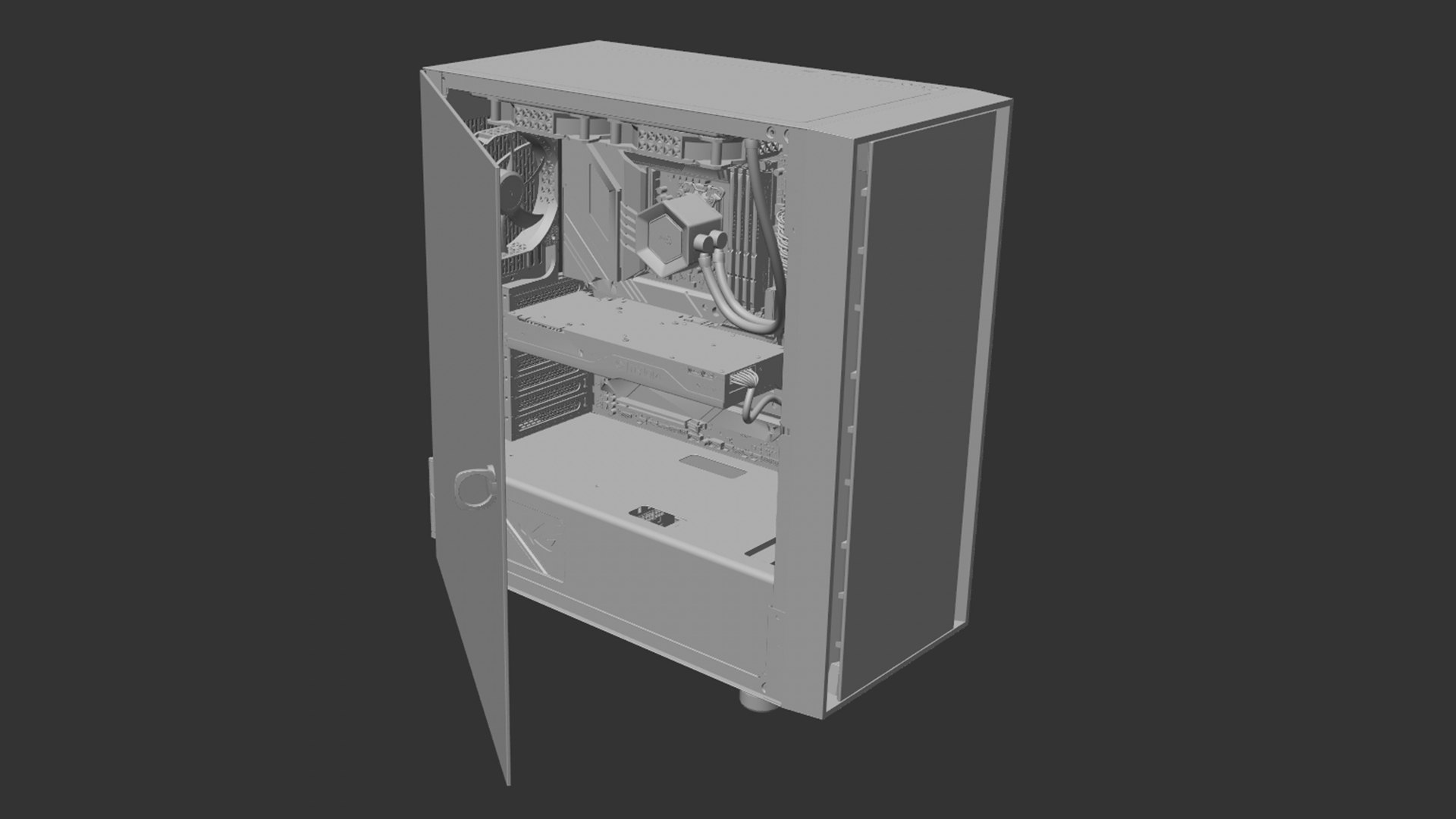 Computer case gaming computer case 3D model - TurboSquid 2093166