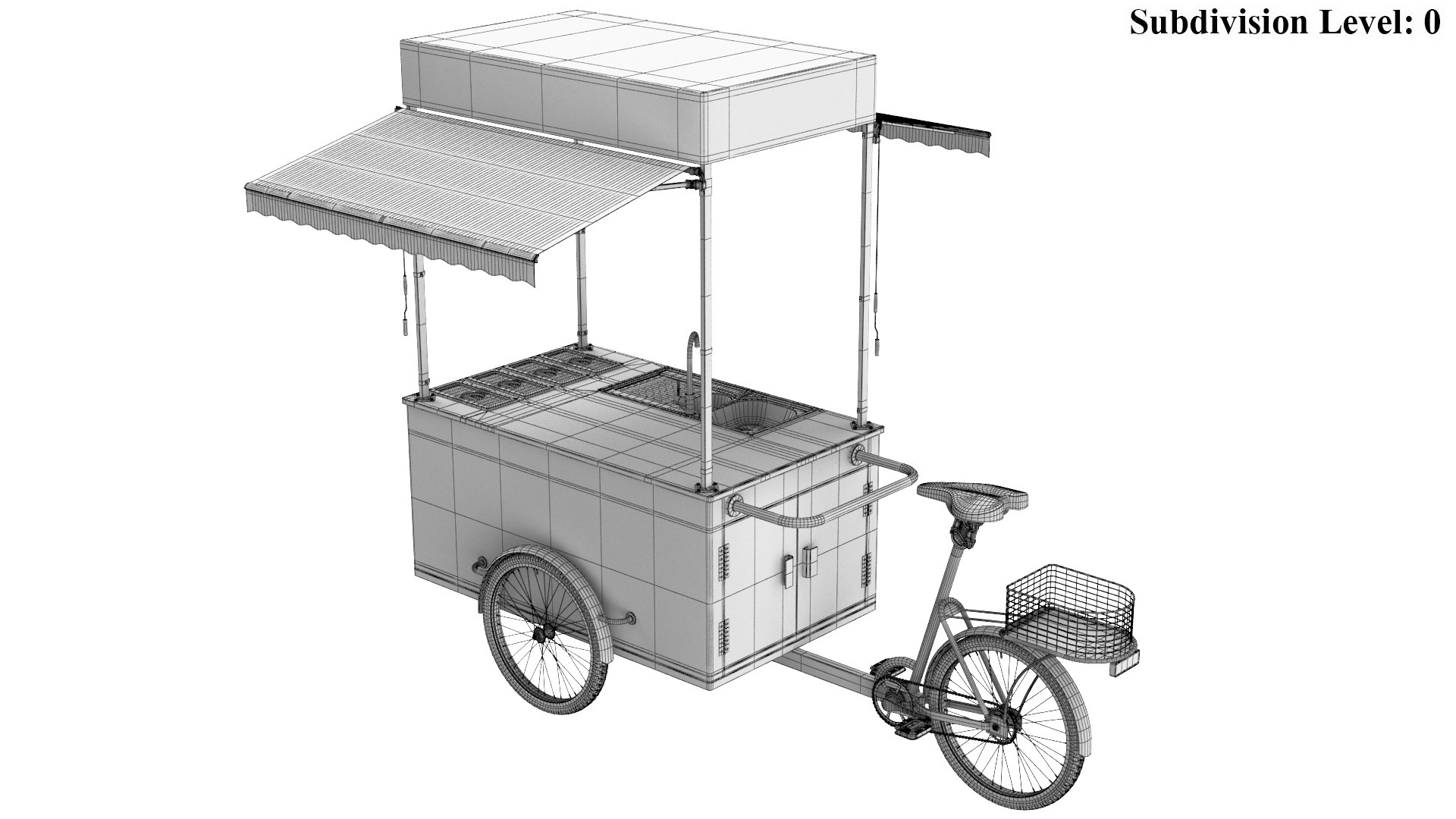 Bicycle Food Cart 3D Model - TurboSquid 1976613