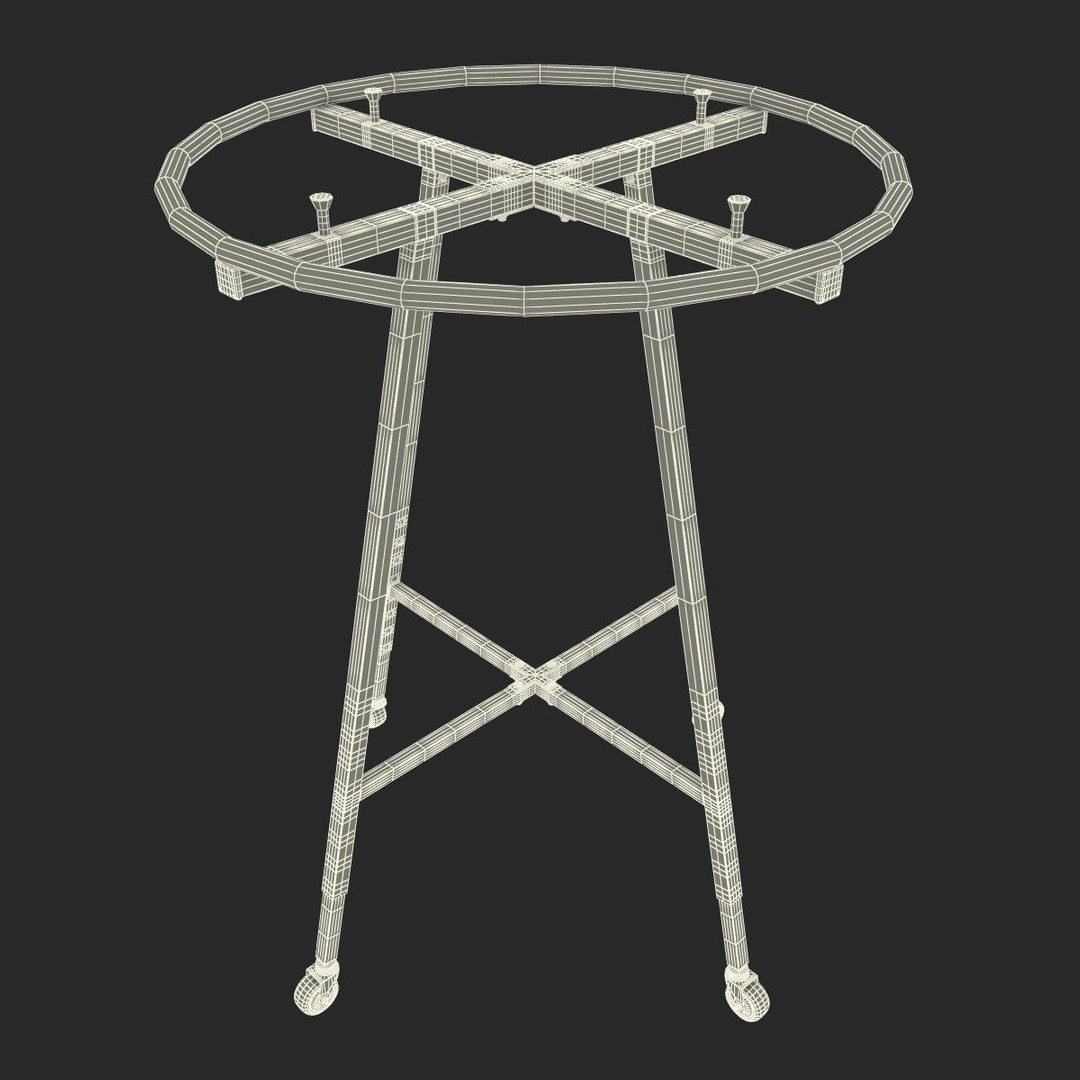 3d model clothing rack wheels