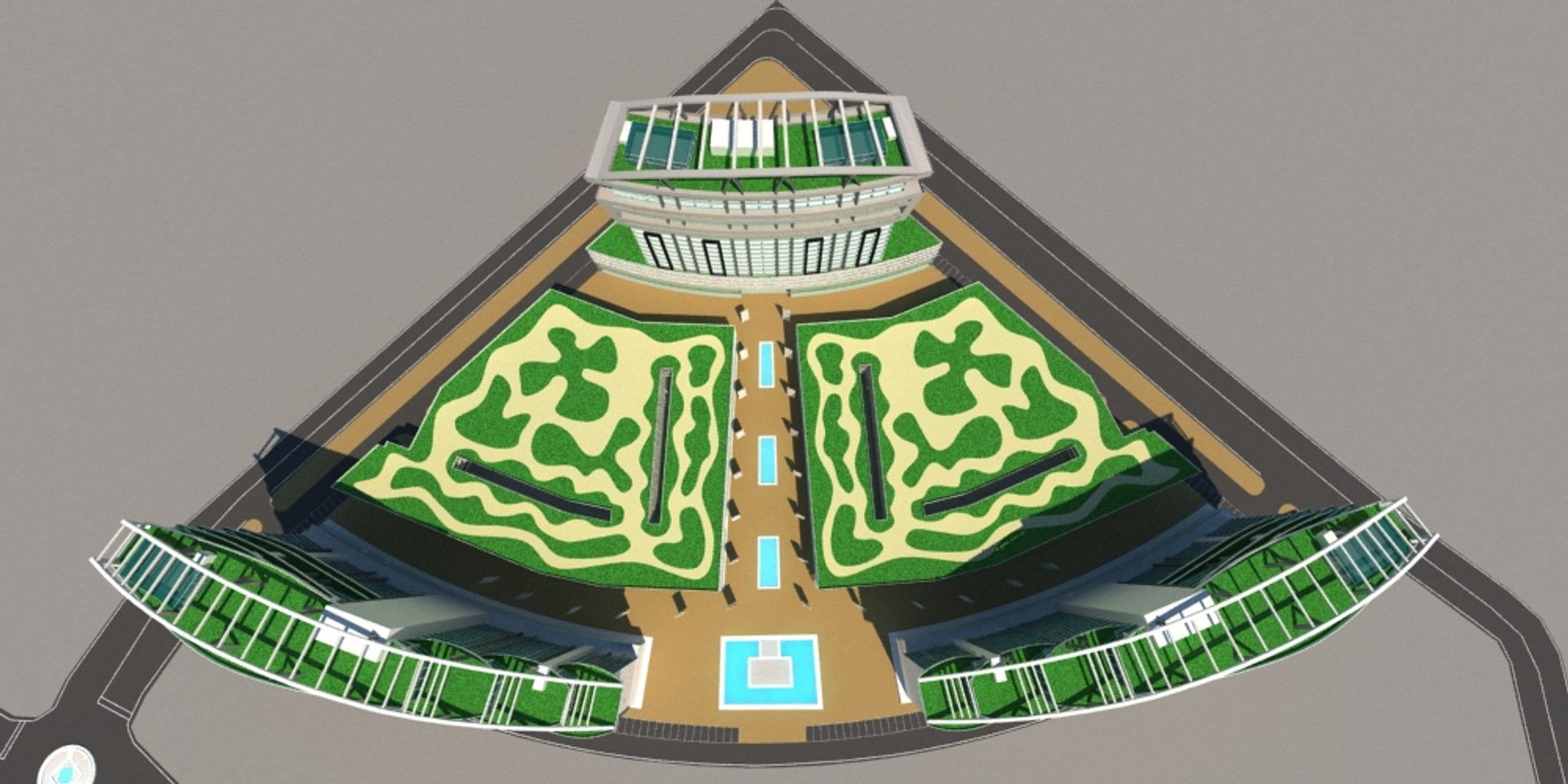 Resort Hotel 3D Model - TurboSquid 1458476