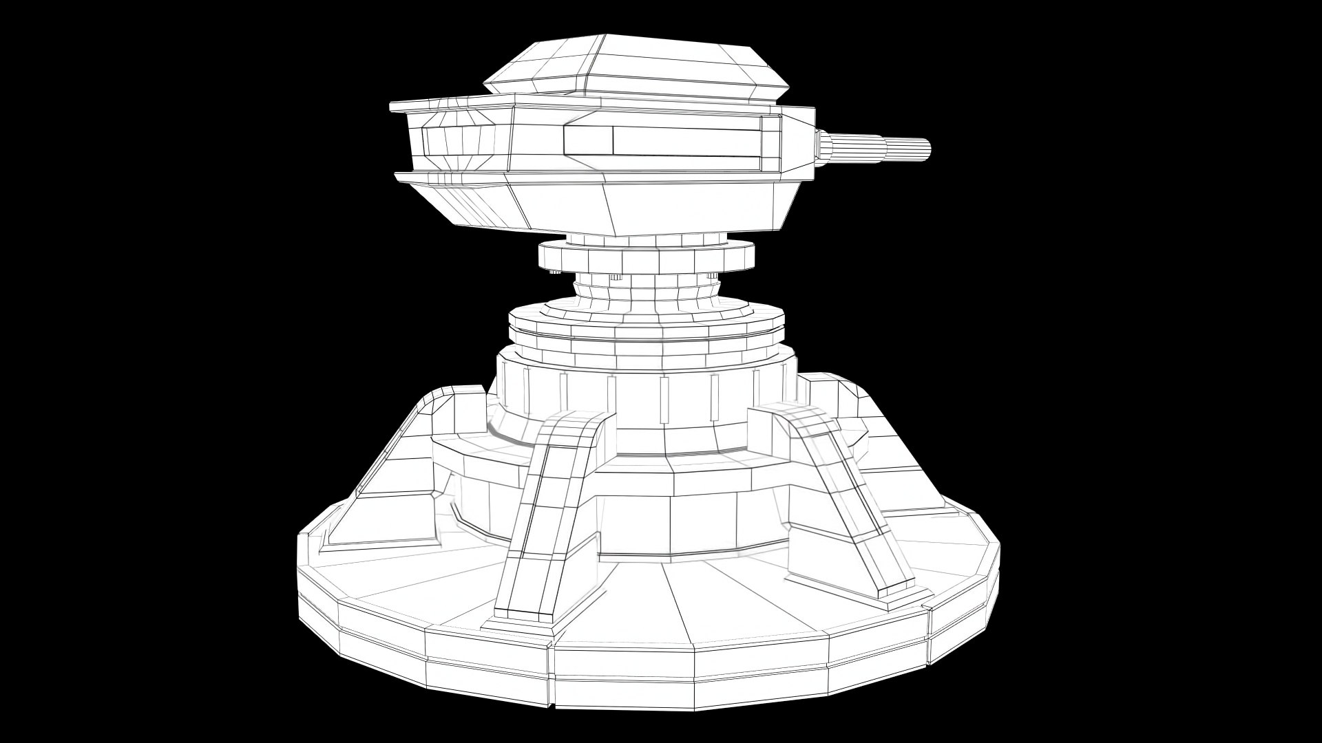 Sci-fi Turret PBR 3D - TurboSquid 2323922