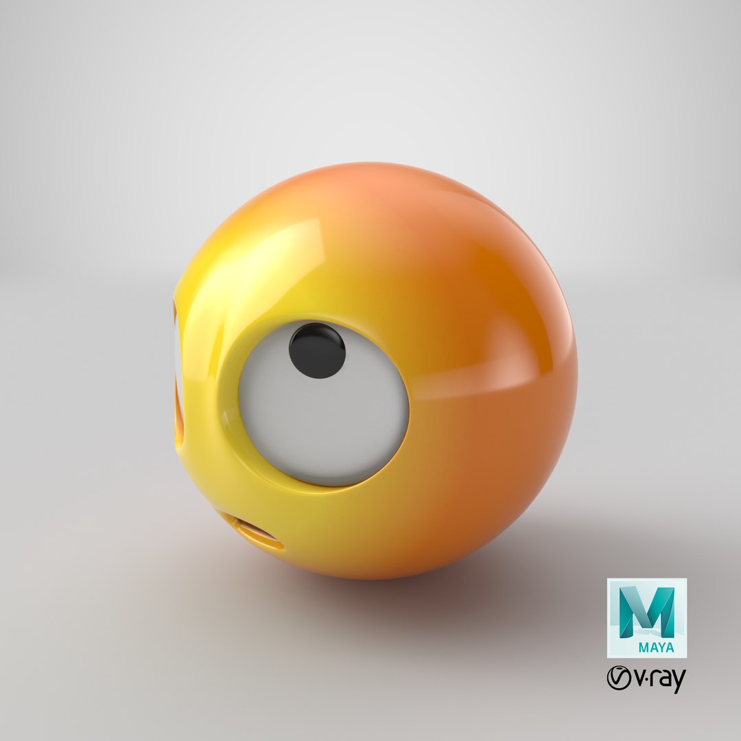 3D Model Emoji 28 Face Rolling - TurboSquid 1369522