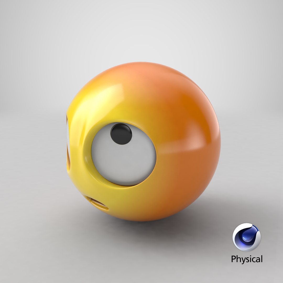 3D model emoji 28 face rolling - TurboSquid 1369522